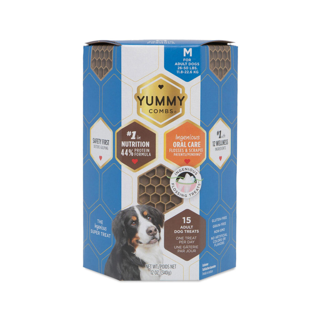 Yummy Combs Dog Dental Treat Protein Formula Medium | 1ea | Pet ...