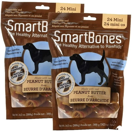 Smartbones Mini Peanut Butter STF9 24oz Bags. 2pk. - FurLyfe!